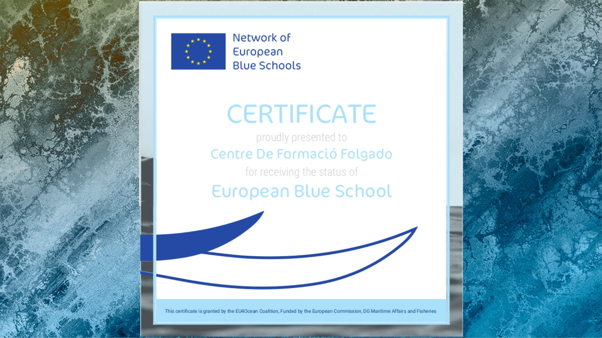 ¡El CFFolgado se convierte en una BLUE SCHOOL! - Centro Formación Folgado